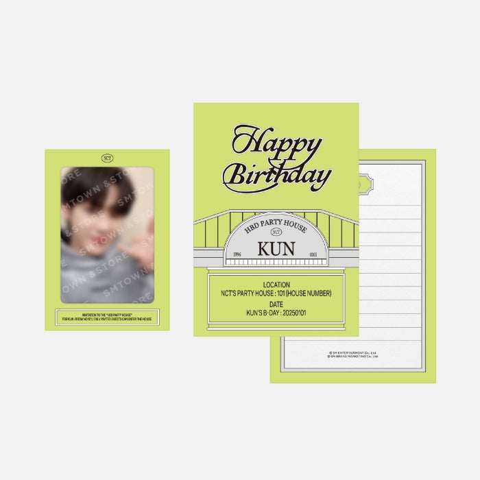 KUN (WayV) - [ARTIST BIRTHDAY] OFFICIAL MD PARTY CARD – kpopalbums.com