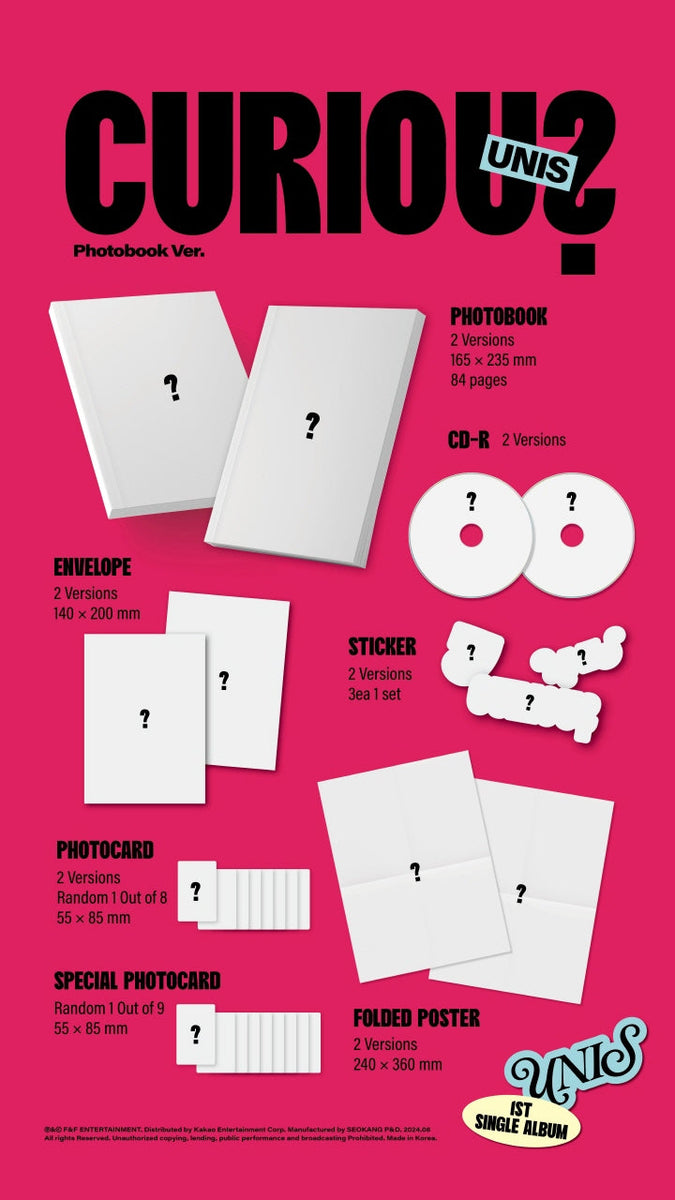 UNIS - [CURIOUS] 1st Single Album 3 Version SET – kpopalbums.com