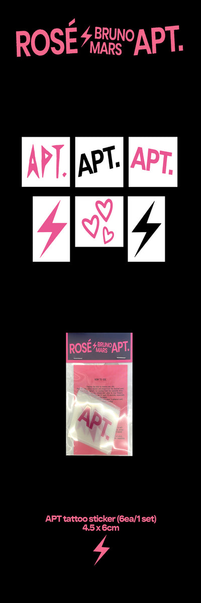 ROSÉ - [ROSIE] OFFICIAL MD APT TATTOO STICKER SET – kpopalbums.com