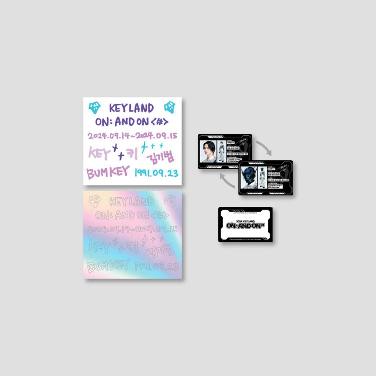 KEY - [2024 KEYLAND ON : AND ON #] OFFICIAL MD LENTICULAR ID CARD + FA ...