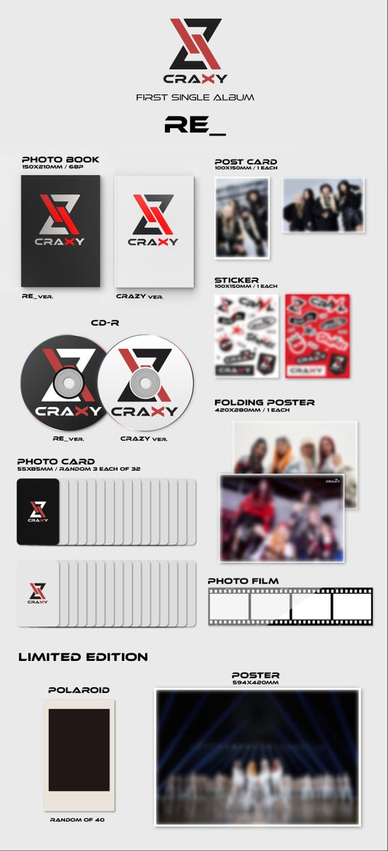 CRAXY - [RE_] 1st Single Album CRAZY Version – kpopalbums.com
