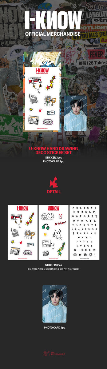 U-KNOW - [I-KNOW] OFFICIAL MD HAND DRAWING DECO STICKER SET ...