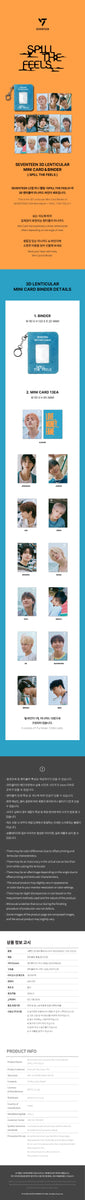 SEVENTEEN - [SPILL THE FEELS] OFFICIAL MD LENTICULAR MINI CARD & BINDER ...