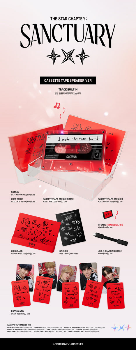 TXT - [THE STAR CHAPTER : SANCTUARY] Album CASSETTE TAPE SPEAKER Versi ...
