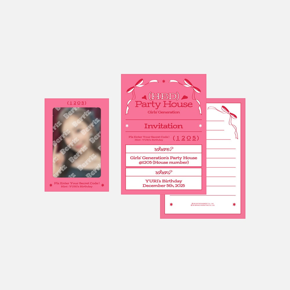 YURI - [ARTIST BIRTHDAY] OFFICIAL MD PARTY CARD – kpopalbums.com