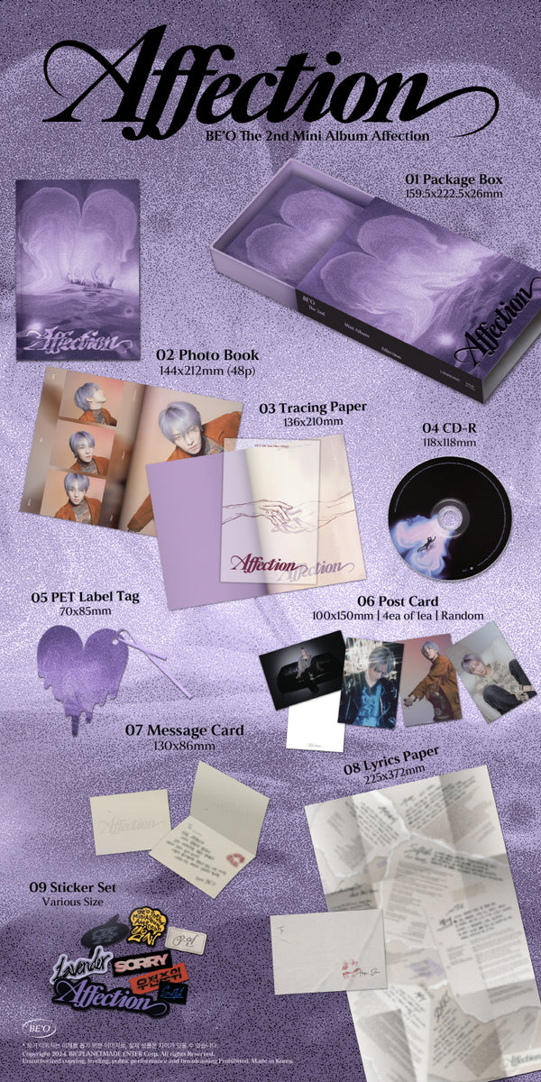 BE'O - [AFFECTION] 2nd Mini Album BOX Version – kpopalbums.com