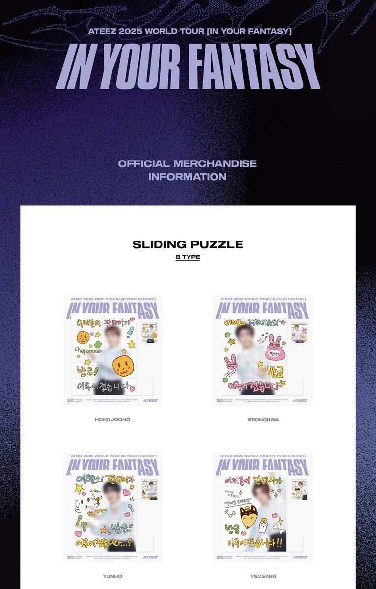 ATEEZ - [IN YOUR FANTASY] IN INCHEON 2025 WORLD TOUR MD SLIDING PU ...
