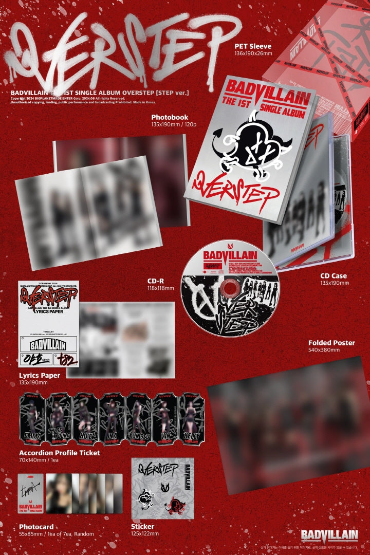 BADVILLAIN - [OVERSTEP] 1st Single Album STEP Version – kpopalbums.com