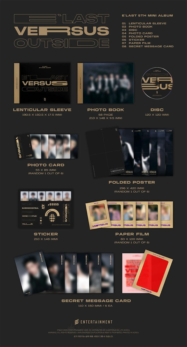 E'LAST - [VERSUS] 5th Mini Album OUTSIDE Version – kpopalbums.com
