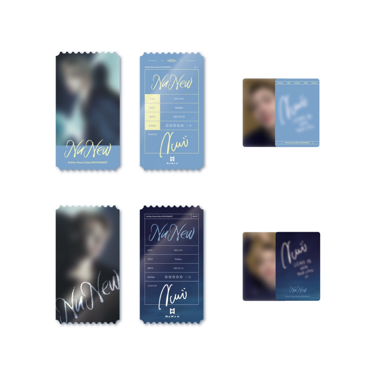 NuNew - [NuNew Korea Debut SHOW&MEET] OFFICIAL MD TICKET SET ...