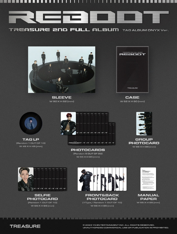 TREASURE - [REBOOT] (2nd Album YG TAG ONYX Version) – kpopalbums.com