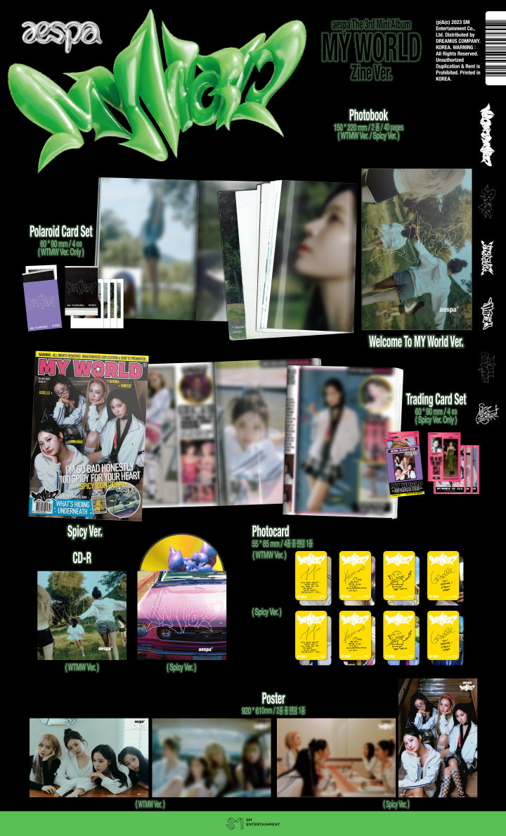 aespa - [MY WORLD] (3rd Mini Album ZINE 2 Version SET) – kpopalbums.com