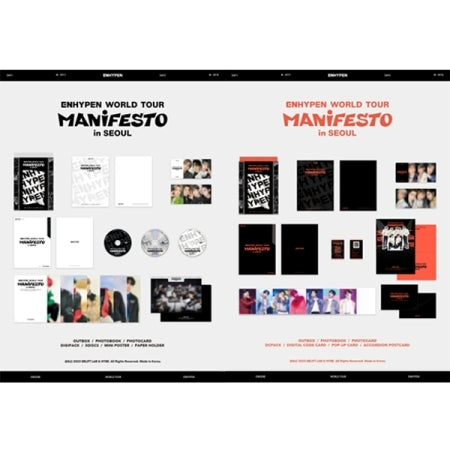 ENHYPEN - [MANIFESTO] (World Tour In Seoul DVD + DIGITAL CODE SET ...