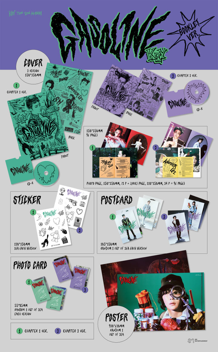 Key (Shinee) - [Gasoline] (2nd Album BOOKLET Version 2 Cover SET ...