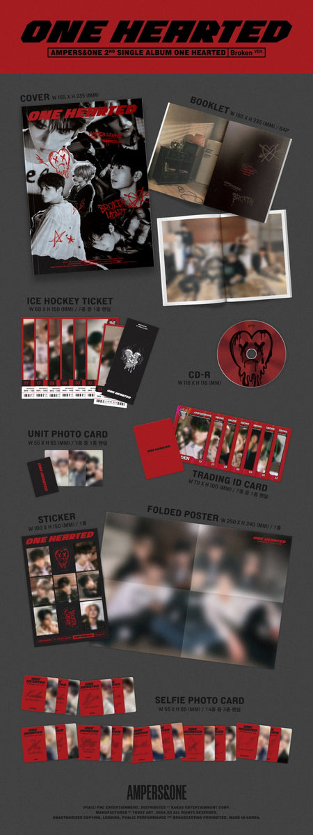 AMPERS&ONE - [ONE HEARTED] 2nd Single Album 2 Version SET – kpopalbums.com