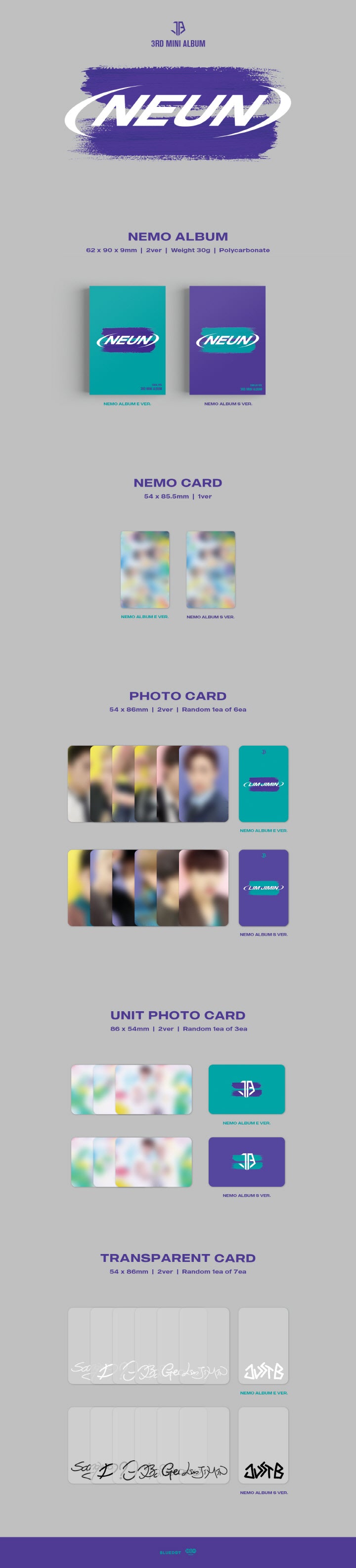 JUST B - [= (NEUN)] (3rd Mini NEMO Album 2 Version SET) – kpopalbums.com