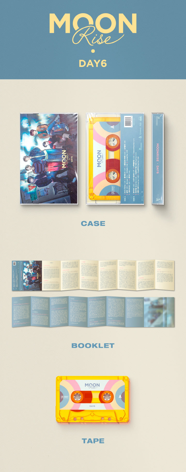 DAY6 - [MOONRISE] (2nd Album Cassette Tape RANDOM Version) – kpopalbums.com