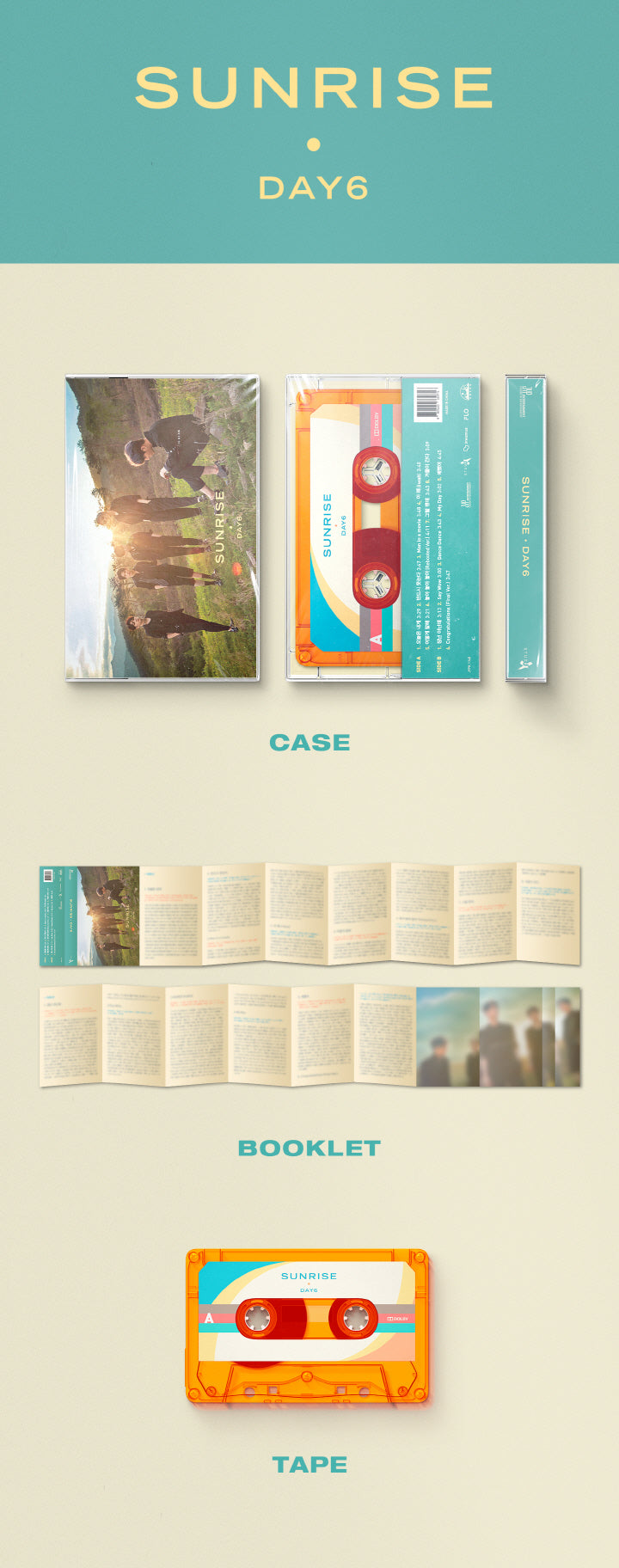 DAY6 - [SUNRISE] (1st Album Cassette Tape 2 Version SET) – kpopalbums.com