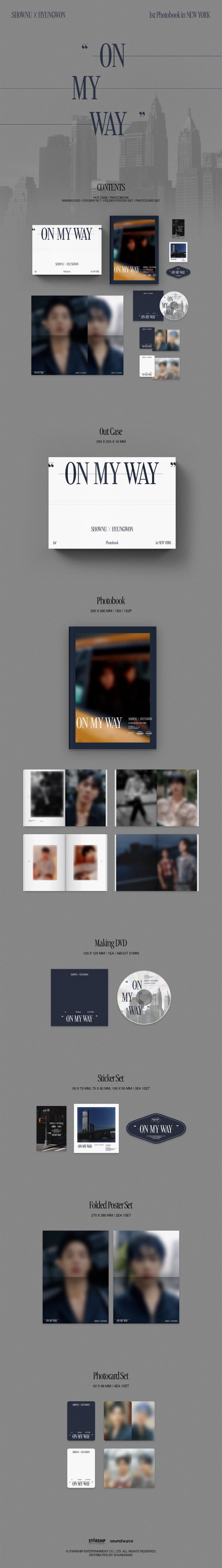 SHOWNU X HYUNGWON - [ON MY WAY] (1st Photobook in NEW YORK) – kpopalbums.com