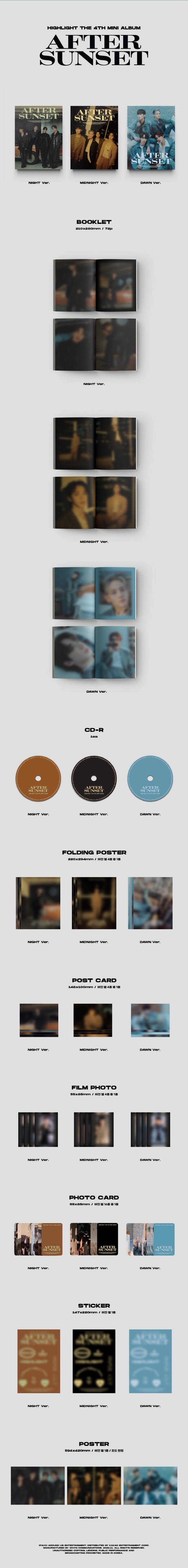 Highlight - [AFTER SUNSET] (4th Mini Album NIGHT Version) – kpopalbums.com